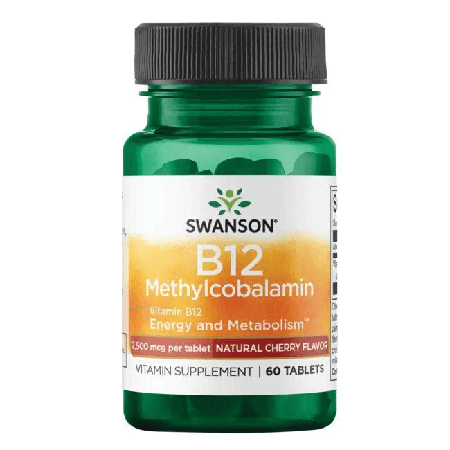 Swanson B12 (metilkobalamin) 2500 mcg / 60 rágótabletta :: Vitapro